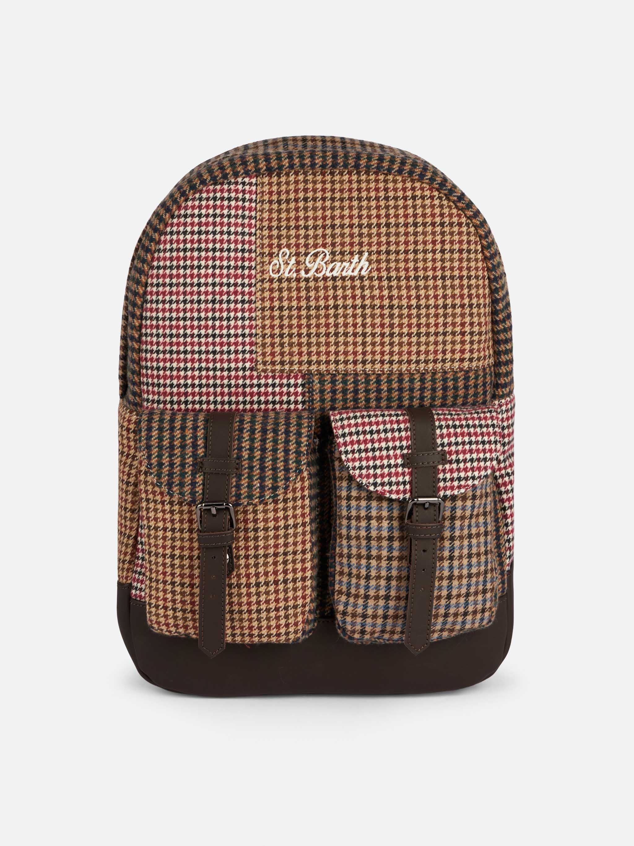 Backpack with pied de poule print – MC2 Saint Barth