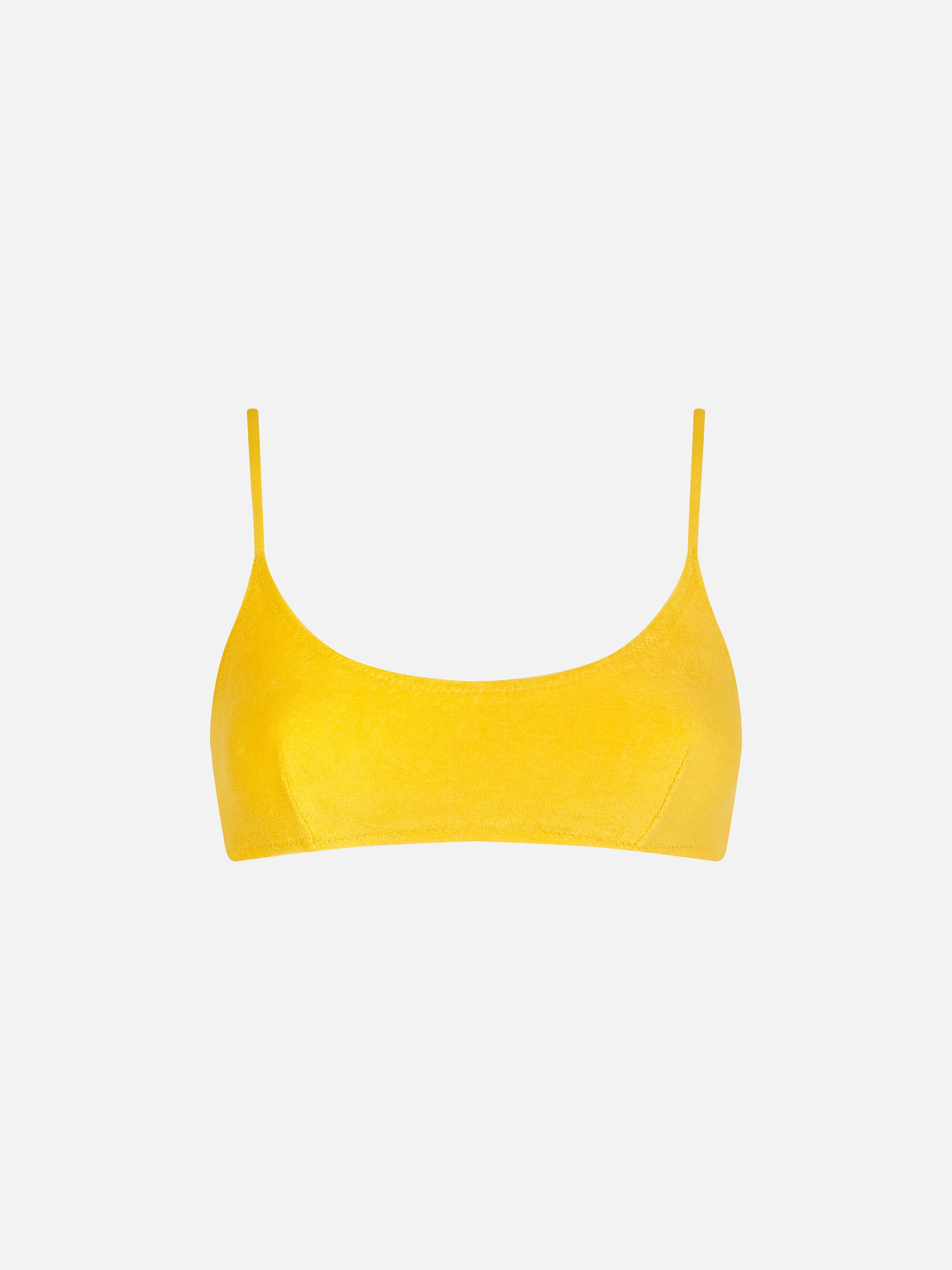 Woman yellow terry bralette swimsuit – MC2 Saint Barth