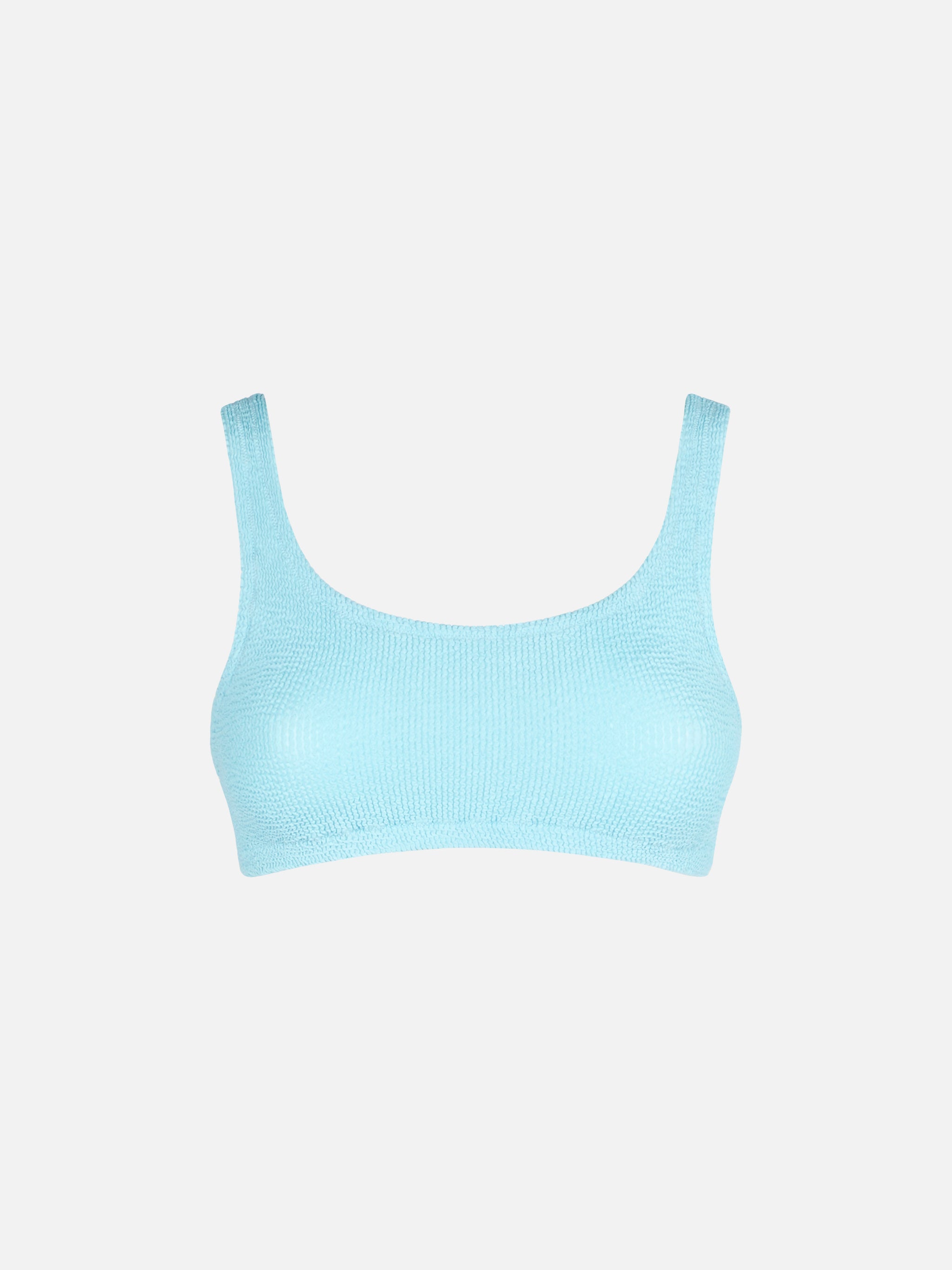 Crinkle fabric light blue bralette – MC2 Saint Barth