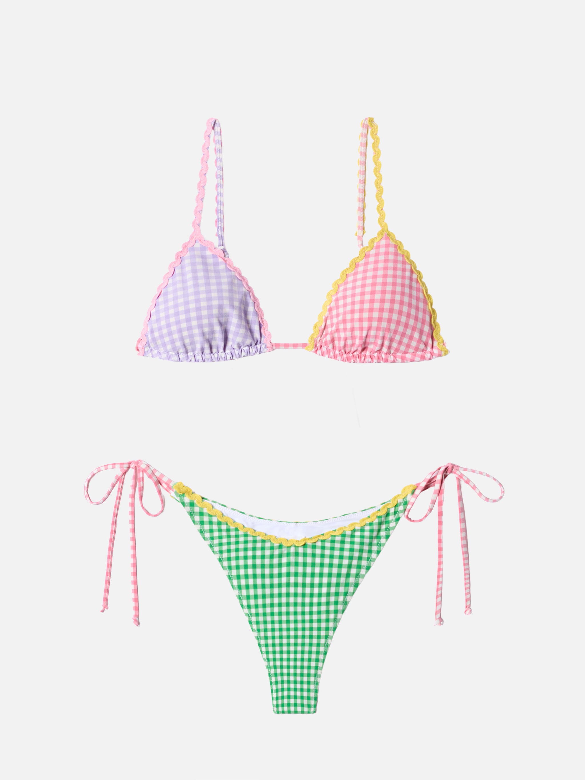 Triangle bikini Janet Norah with gingham print – MC2 Saint Barth