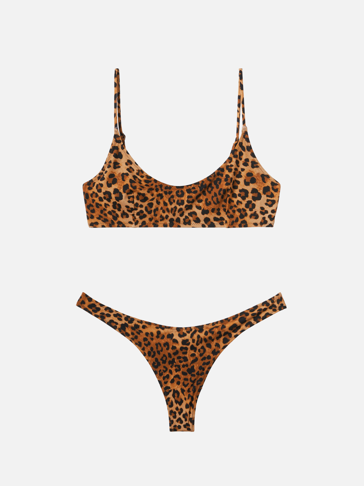 Bralette bikini Judy Naomi with cheeky swim briefs and animalier print ...