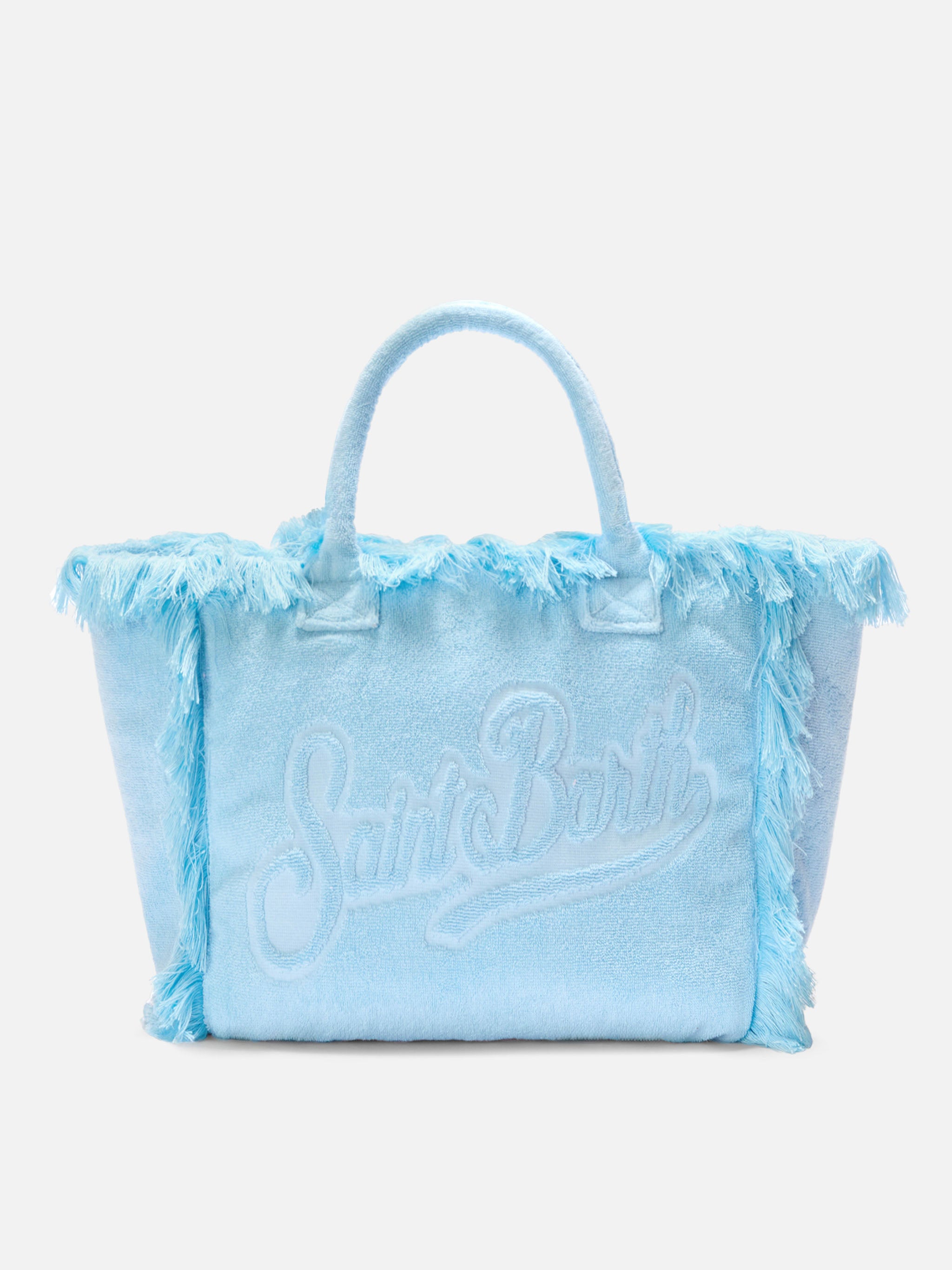 Light blue solid color terry effect Vanity regular bag – MC2 Saint Barth