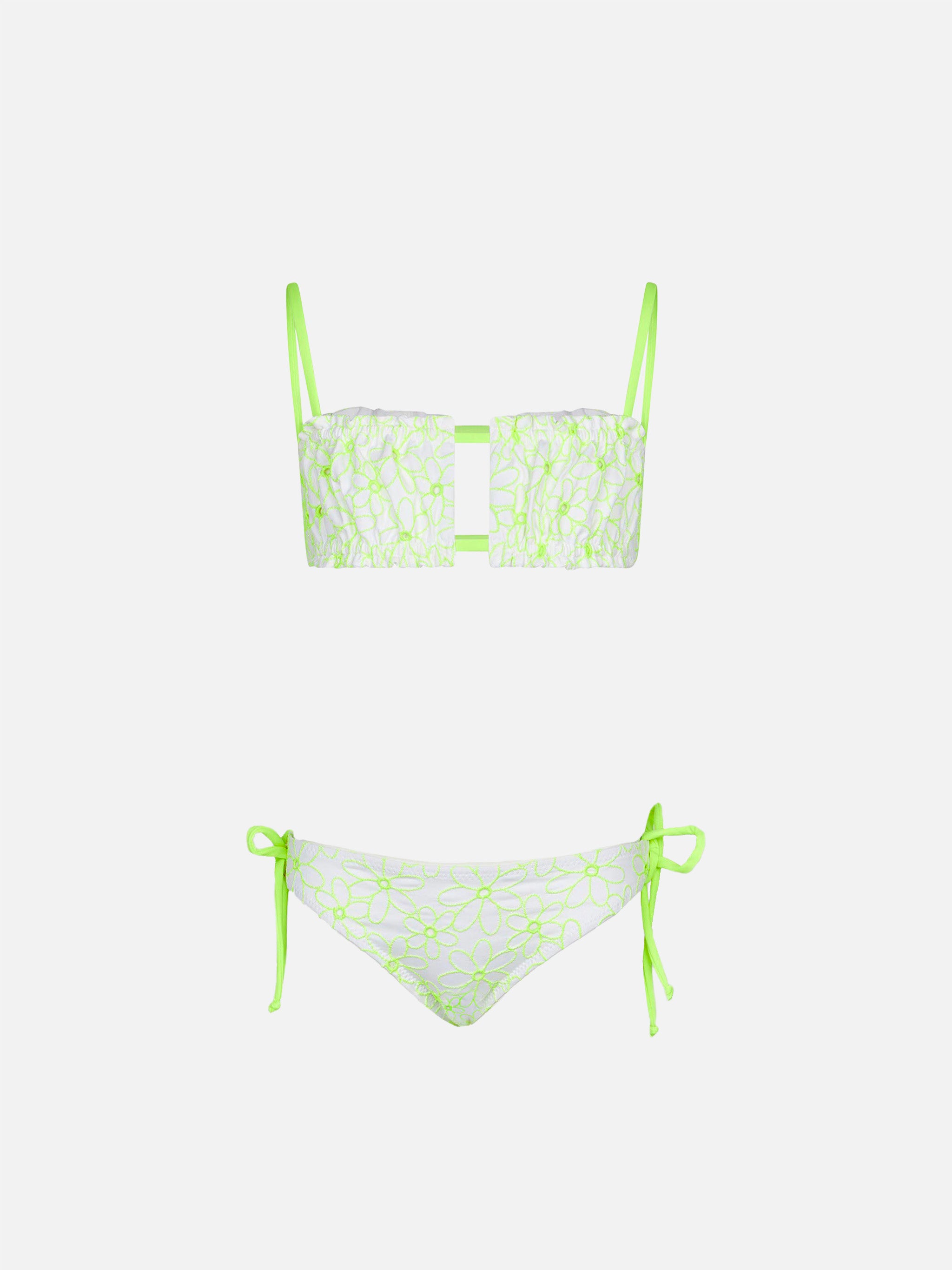 Girl bikini with daisy embroidery – MC2 Saint Barth
