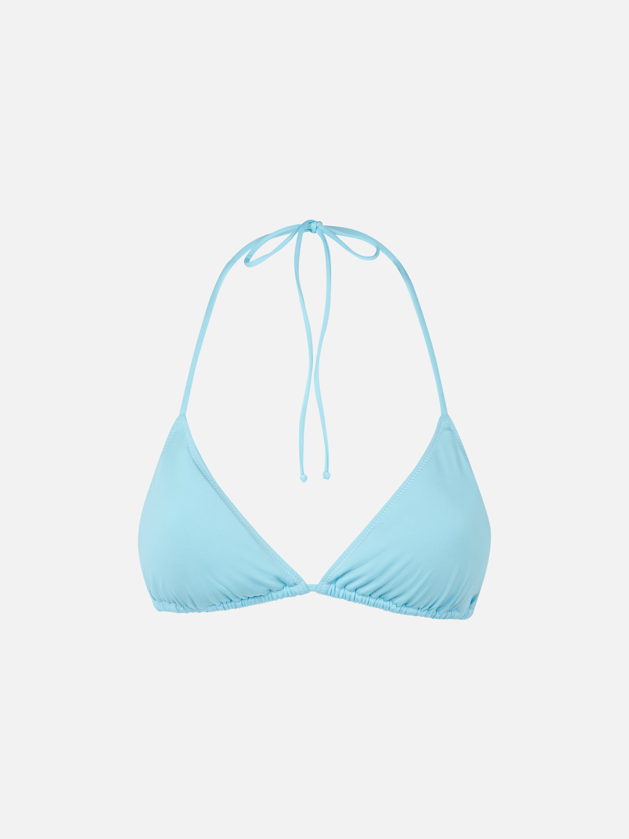 Leah light blue triangle bikini top – MC2 Saint Barth