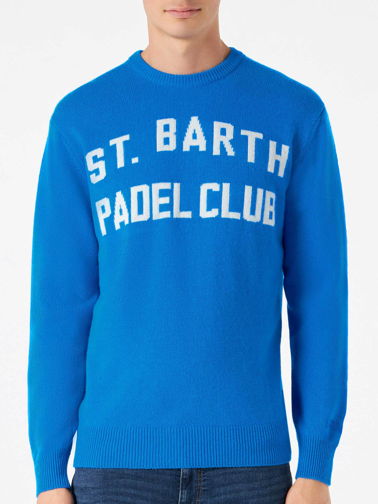 Sweater Heron with St. Barth Padel Club jacquard – MC2 Saint Barth